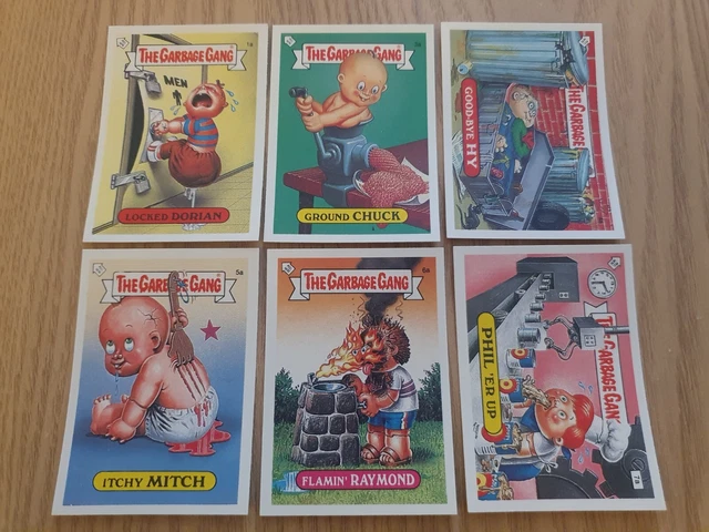 THE GARBAGE GANG-1987-UK Size-6 Assorted Sticker's-Excellent Condition ...
