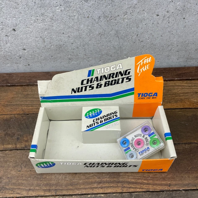 TIOGA CHAINRING BOLTS Old School BMX Crazy Color NOS 80s OG 1980s OG ...