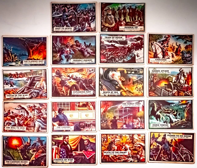 20 A&BC TRADE Gum Cards American 'Civil War News' 1960s Loose Bundle Uk ...