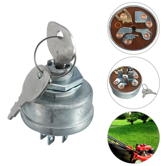 5 SPADE IGNITION Lawn Mower Part Ride On Mower Lawn Tractor Switch W/ 2 ...