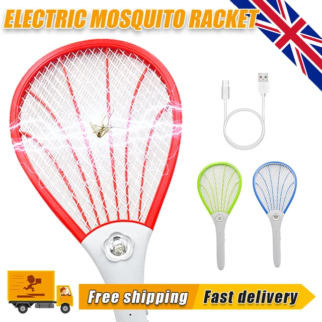 ELECTRIC FLY INSECT Swatter Swat Bug Mosquito Wasp Zapper Killer ...