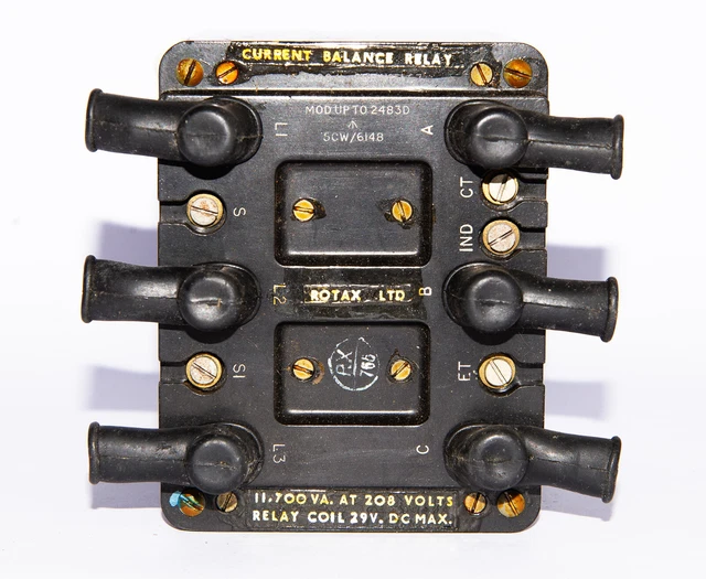 CURRENT BALANCE RELAY F4909/1 5CW/6148 Rotax Avro Vulcan RAF Vintage ...