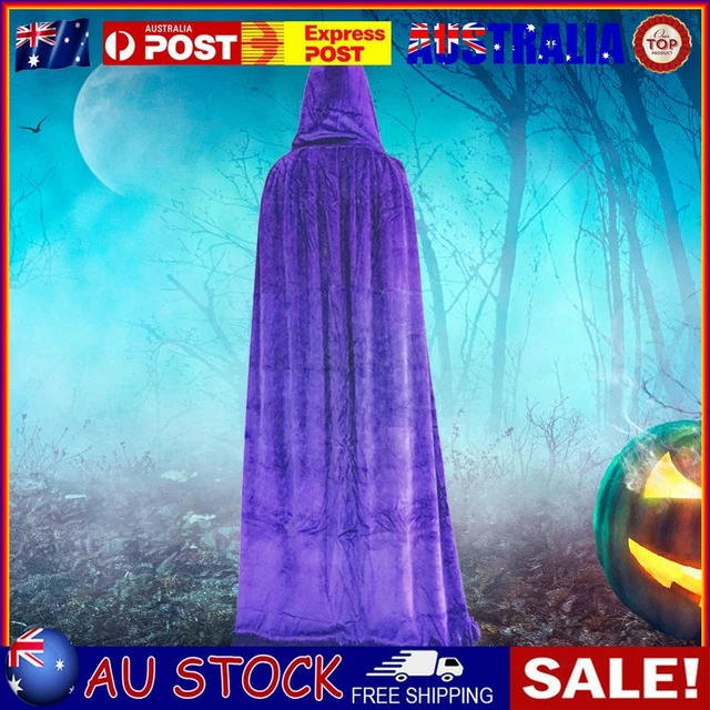 HALLOWEEN HOODED LONG Robe Cloak Cape for Men Women Cosplay Costumes ...