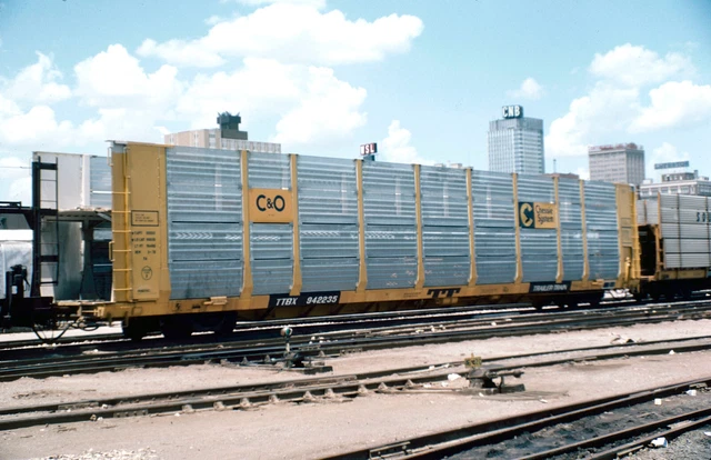 RARE 1978 DIAPOSITIVE Kodachrome Originale C&O Chessie Roofless Ttbx ...