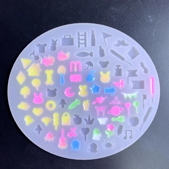DIY EPOXY QUICKSAND Filler Various Symbols Mold Drop Glue Silicone ...