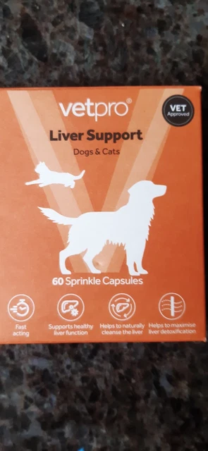 VETPRO LIVER SUPPORT for Cats and Dogs 55 sprinkle capsules £46.44 ...