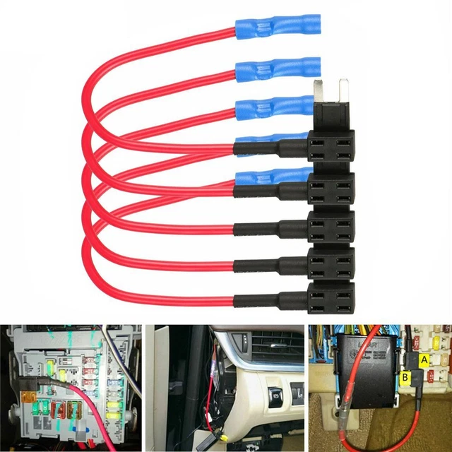 BOXES BLADE FUSE Holder Adapter Car Add-A-Circuit Fuse Tap Mini ATM ...