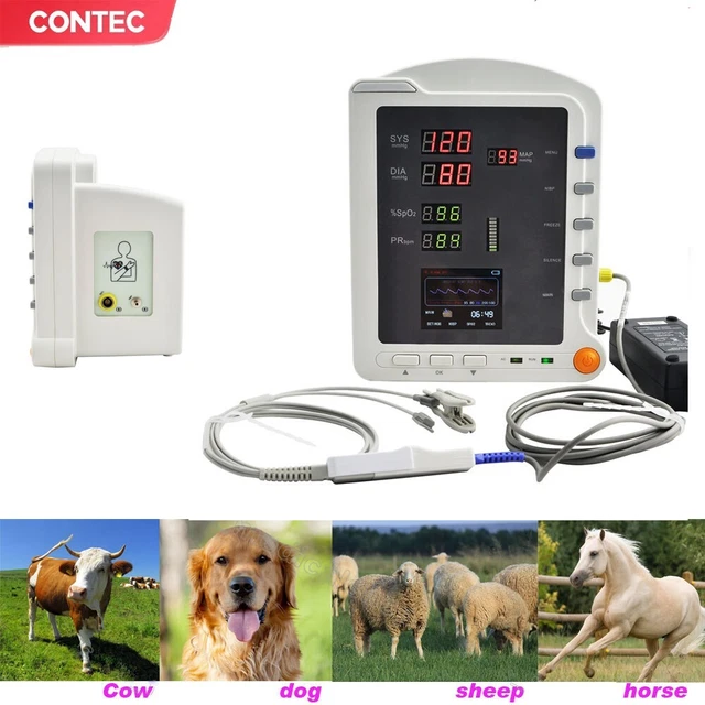VETERINARY VET COLOR Patient Monitor ICU vital signs Spo2 PR NIBP Temp ...