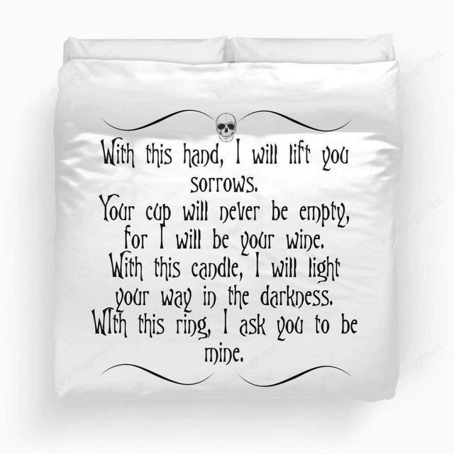 CORPSE BRIDE VOWS Quilt Duvet Cover Set King Double Bedding Super King ...