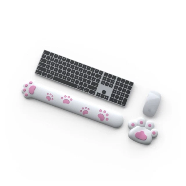 CAT PAW KEYBOARD Wrist Rest Set Ergonomic Mouse Wrist Rest Hand Pillow ...