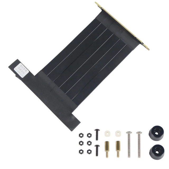 NEW PCIE 16X Graphic Card Extension Cable 90 Degree PCI-E Express X16 ...