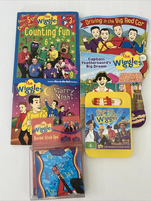 THE WIGGLES OG Cast With Sam Mixed Bundle Wall Sticker DVD Counting Fun ...