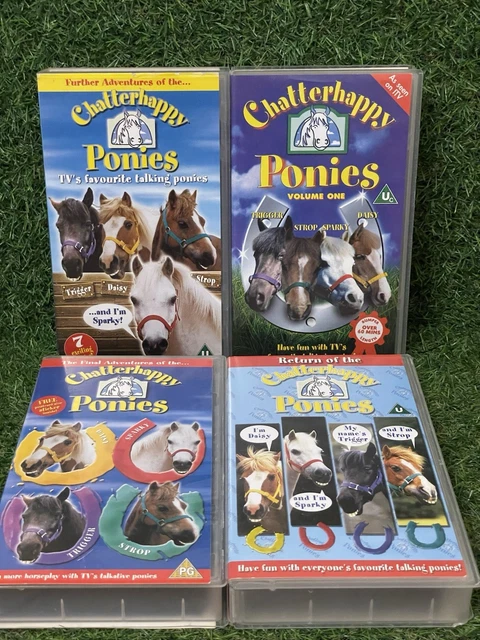 CHATTERHAPPY PONIES CHILDREN’S Kids VHS Video Bundle X 4 Volume One ...