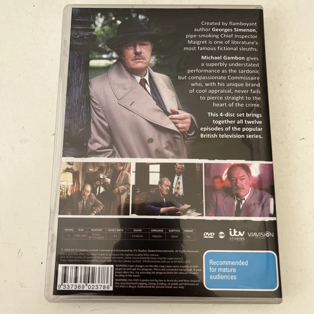 MAIGRET | COMPLETE Series (DVD, 1992) Michael Gambon Region 4 $16.00 - PicClick AU