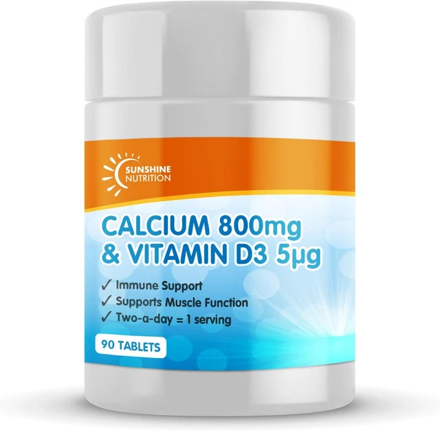 CALCIUM 800MG AND Vitamin D3 5μg per Serving /90 Tablets by , Made in ...