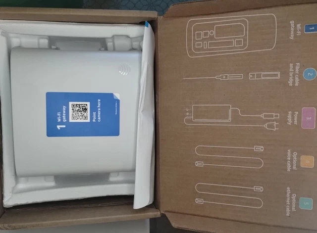 NUEVO AT&T ROUTER de Fibra BGW320-500 NBS Gateway Inalámbrico ATT Módem ...