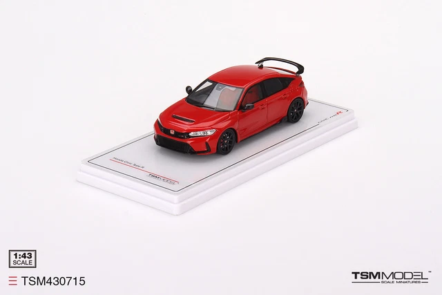 TSM TSM430715 1/43 Honda Civic Type R Rallye Rouge Rhd 2023 Modèle ...