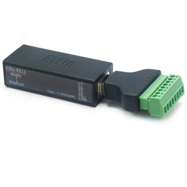 SERIAL RS485 TO Ethernet Network Server Modbus TCP + RJ45 8Pin ...