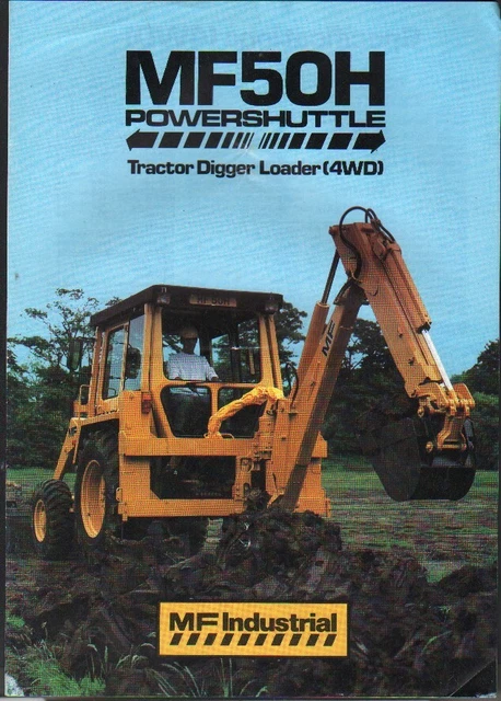 1984 FERGUSON "MF50H" Powershuttle Tractor Digger Loader Brochure Leaflet £6.50 - PicClick UK