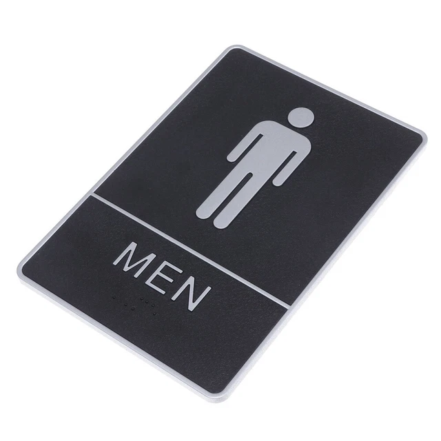 MEN RESTROOM SIGN Restroom Sign Toilet Sign WC Wall Stickers £9.55 ...