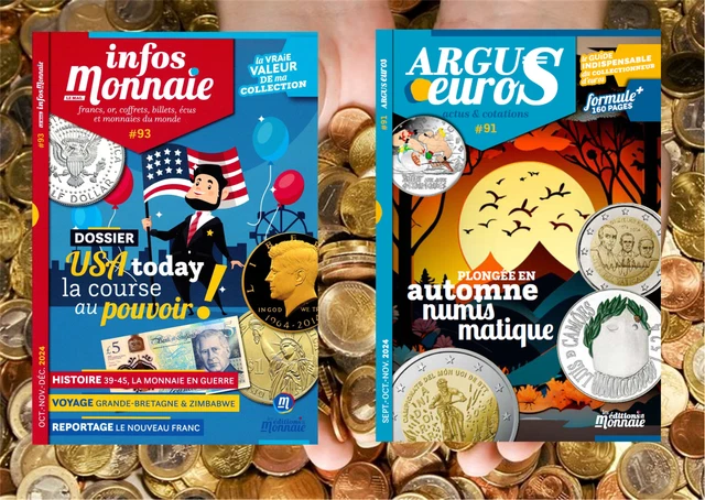 LOT ARGUS EUROS N°91 FIN 2024 + INFOS MONNAIE N°93 FIN 2024 - COTATION ...