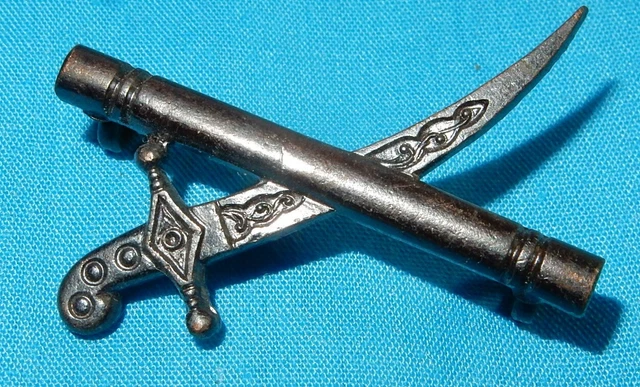 FINE BRITISH ARMY General's Crossed Sword & Baton Insignia Rank Badge £ ...