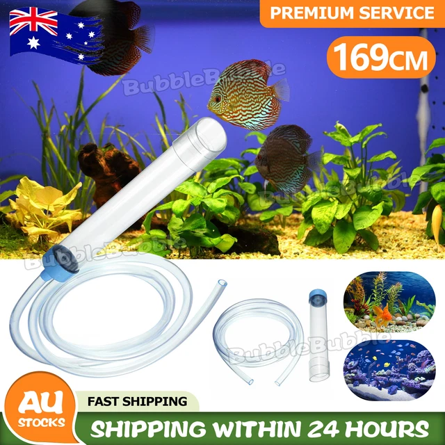 AQUARIUM FISH TANK Gravel Cleaner Syphon Vacuum Water Changer Pumps ...
