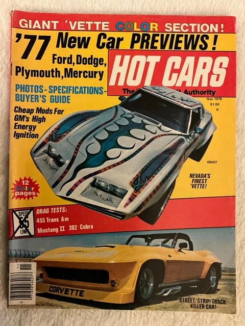 1976 HOT CARS Ontario Motor Speedway Mustang Cobra II Trans Am AMX ...