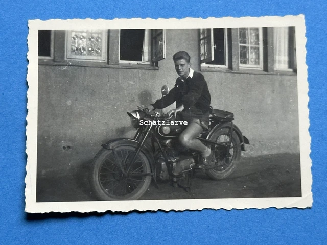 FOTO, JUNGER MANN auf Motorrad, Krad, Oldtimer (MJ-38)1025 EUR 4,90 ...