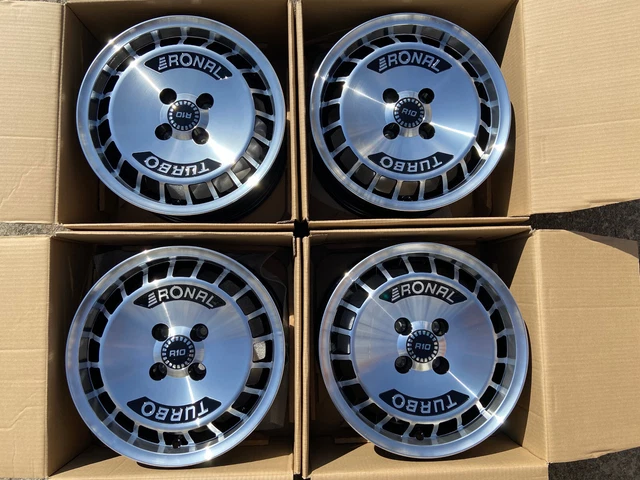 4X NEW RETRO Wheels RONAL R10 Turbo 7x15 4x100 ET:28 VW Golf 1 2 3 BMW ...