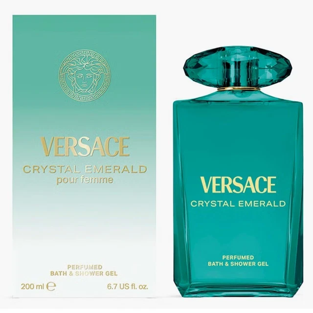 VERSACE CRYSTAL EMERALD 200ml Perfumed Bath & Shower Gel NEW & CELLO ...