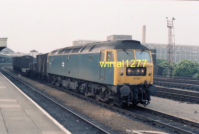 ORIGINAL RAILWAY PHOTOGRAPHIC negative Class 47 47501 at Bristol £3.25 ...