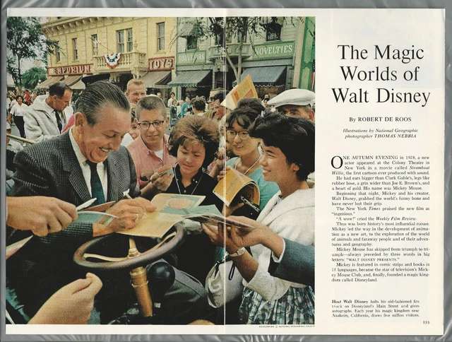 1963 WALT DISNEY magazine article, Disneyland, Mickey Mouse, etc $5.99 ...