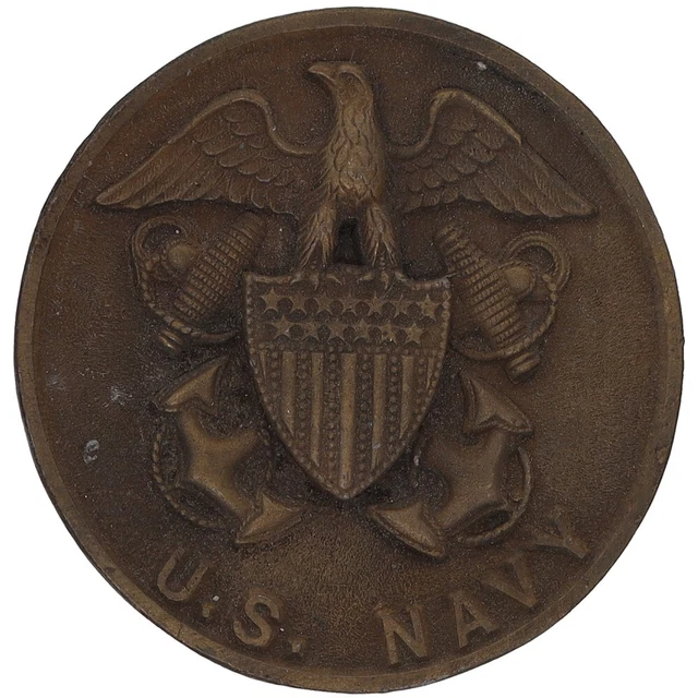 USN MARINE ANCRE Logo Insigne Scpo Uss Militaire Vet 70s NOS Vintage ...