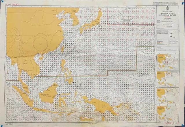 ADMIRALTY 5141(10) ROUTEING CHART MALACCA STRAIT TO MARSHALL ISLANDS ...