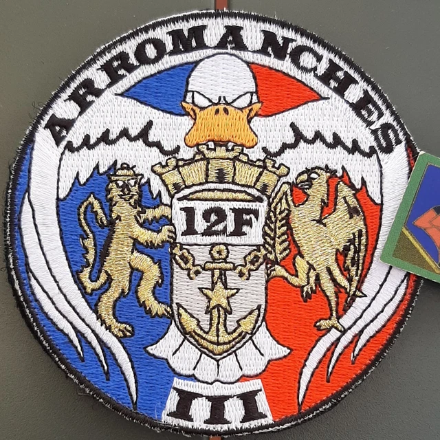 PATCH AERONAVALE FLOTTILLE 12 F Rafale Arromanches III 2016 lutte Daesh ...