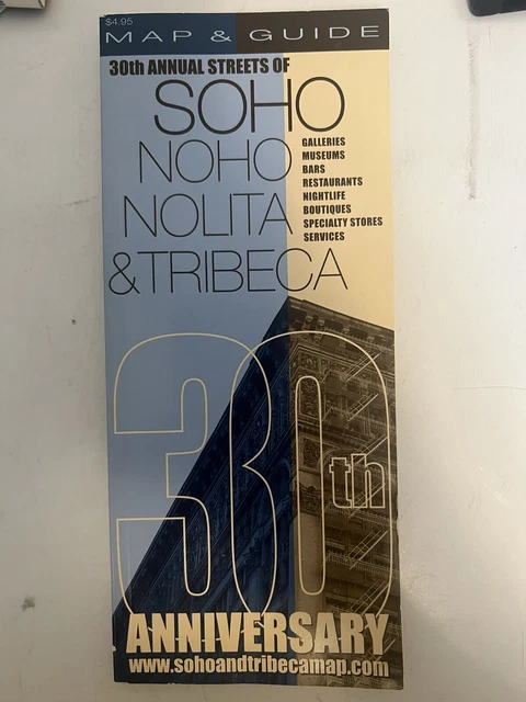 VINTAGE MAP & Guide book- 30th Annual Streets Of SOHO NOHO NOLITA ...