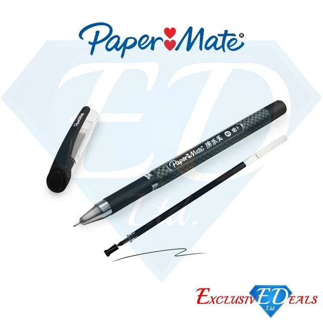 PAPER MATE INKJOY Gel Pens 0.5 Black & 0.5mm Needlepoint Nib Ink ...