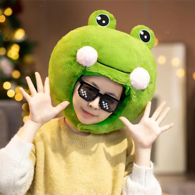 FROG SHAPED HAT Party Costume Hat for Adults Kids Headgear Cartoon for ...