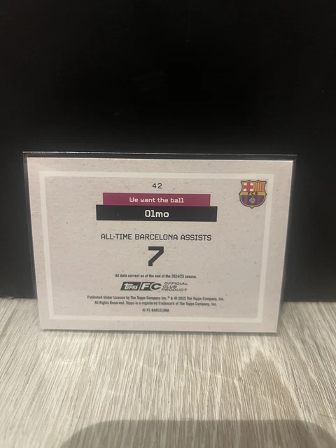 TOPPS 2025-26 BARCELONA team set Dani Olmo parallel card £3.84 ...