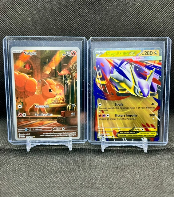 2025 POKÉMON MEGA Evolutions Vulpix 138/132 + Mega Latias EX 100/132 ...