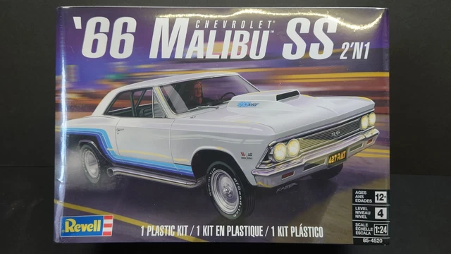 REVELL 1966 CHEVY Malibu Ss - 1/24 Scale Model Kit Collection Lot 153 £ ...