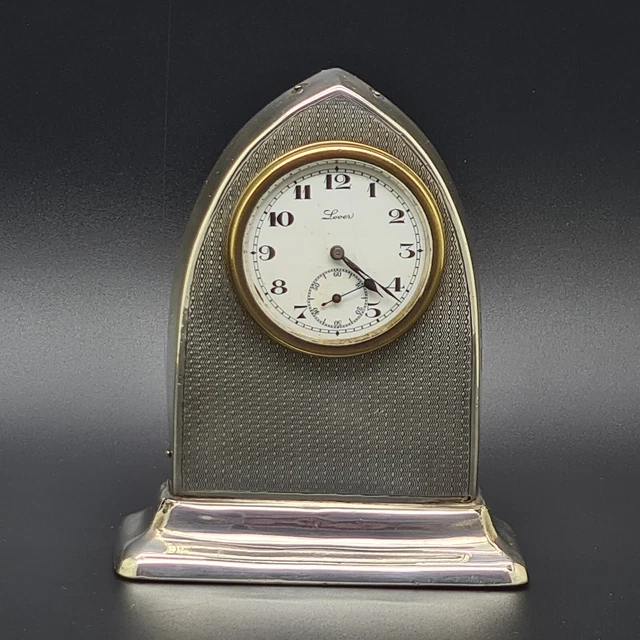 ART DECO SOLID Silver Desk Clock Birmingham 1919 £85.00 - PicClick UK
