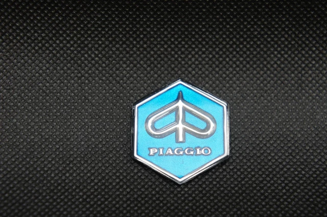VESPA PIAGGIO HEXAGON Adhesive Horn Cast Badge Decal Blue £5.00 ...