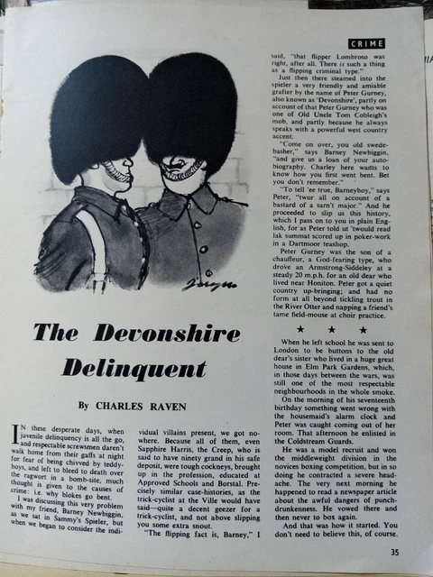 EL40 EPHEMERA 1950s short story the Devonshire delinquent Charles raven ...