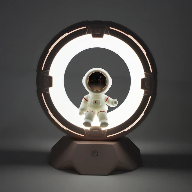 SPACE MAN NIGHT Light For Kids ABS PC Silicone 3 Color Temperature USB ...