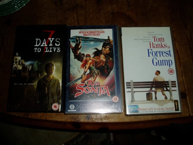 3 VHS TAPES - Forrest Gump, Red Sonja, 7 Days To Live £2.99 - PicClick UK