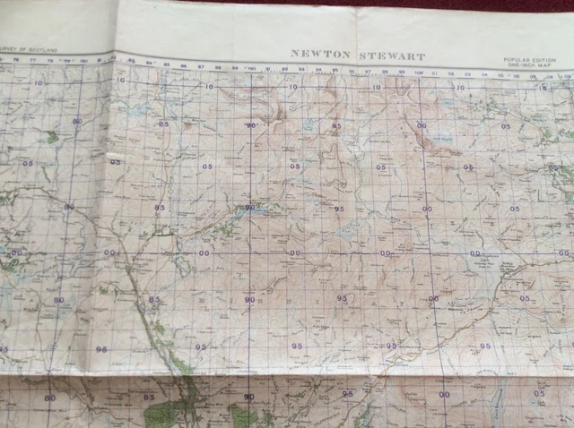 WW2 1940 BATTLE of Britain Military Map South West Scotland, Newton ...