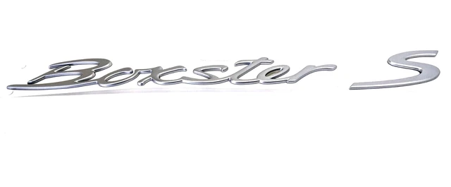 PORSCHE BOXSTER 986 987 S Silber Hinten Kofferraum Emblem Schriftzug ...