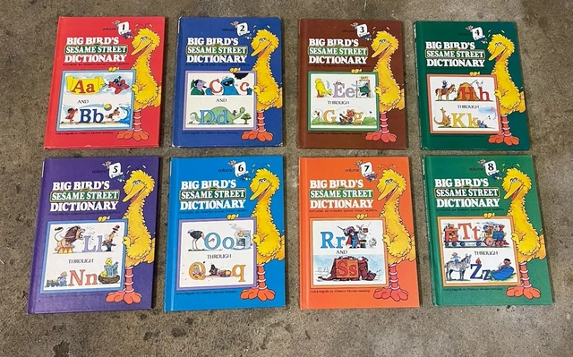 BIG BIRD'S SESAME Street Dictionary Set Volumes 1 - 8 Vintage 1981 ...
